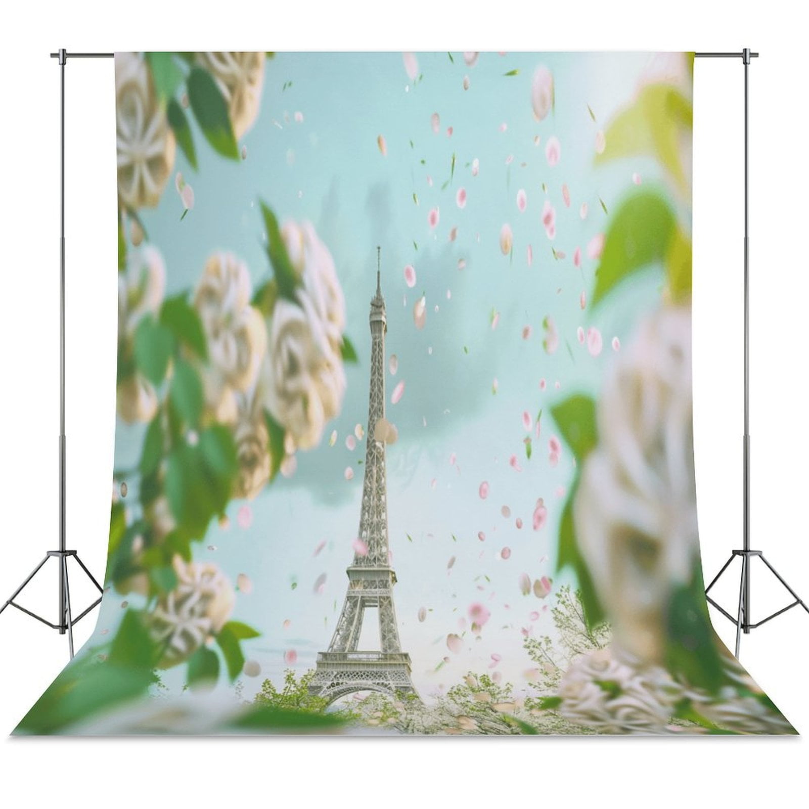 Blossoming Paris Eiffel Tower Backdrops for Photography for Party ...