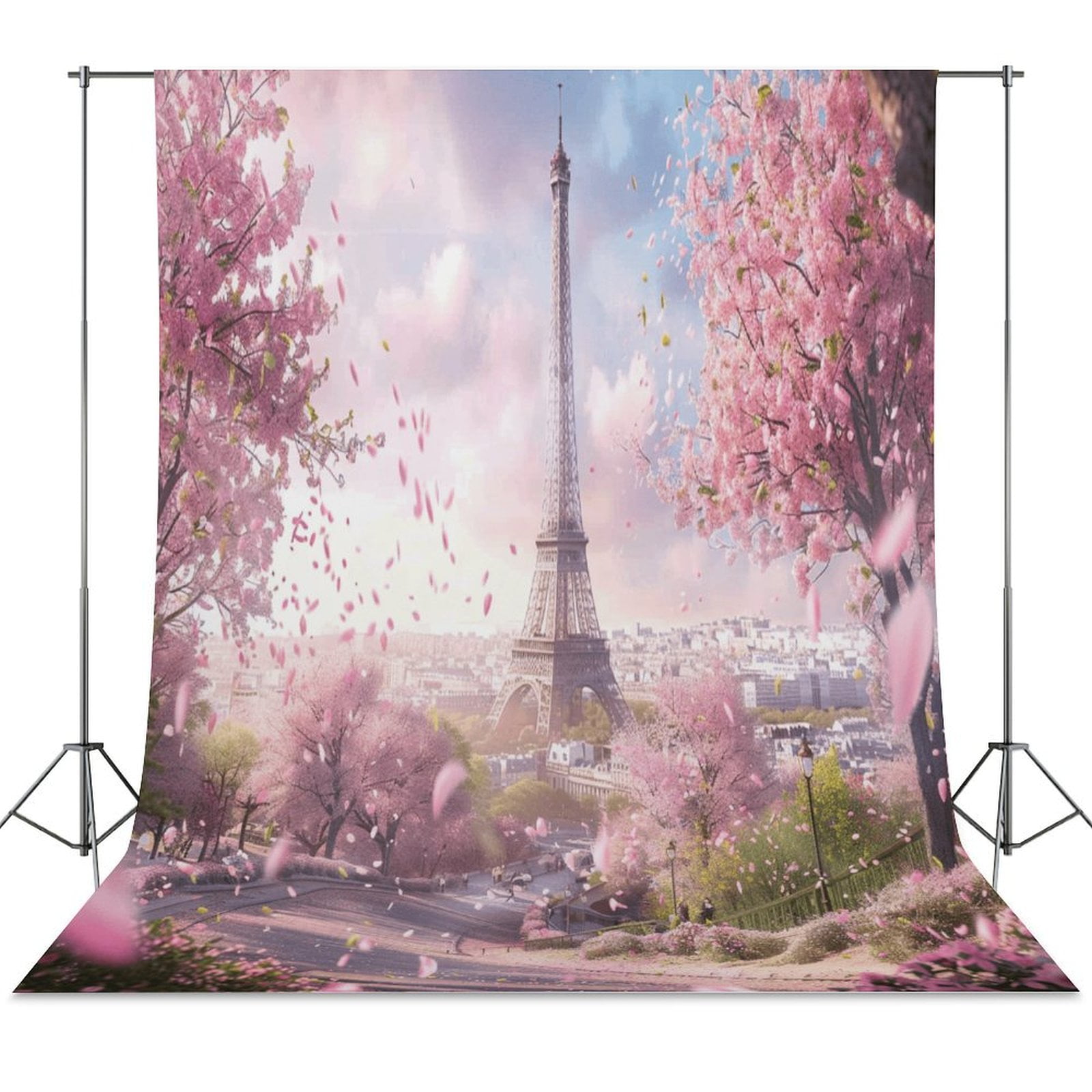 Blossoming Paris Eiffel Tower Backdrops for Photography for Party ...