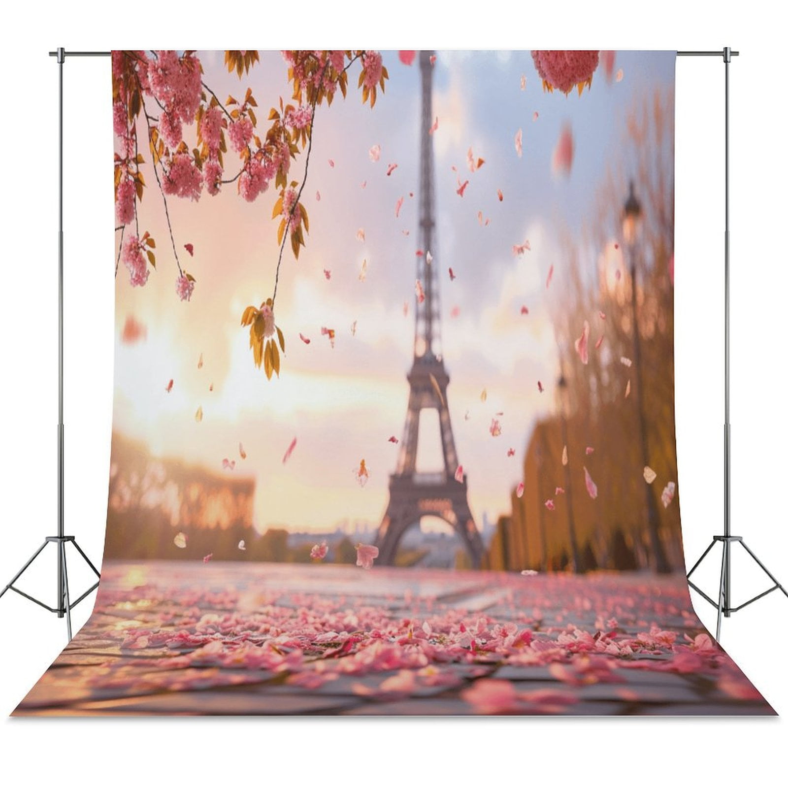 Blossoming Paris Eiffel Tower Backdrops for Photography for Party ...