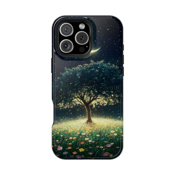 Blossoming Tree Moonlit Floral Hill Dreamy Painting Art Case with ...