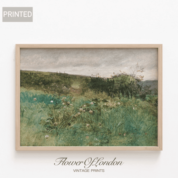 Blossoming Wildflowers Summer Meadow Landscape Poster, Unframed Canvas ...