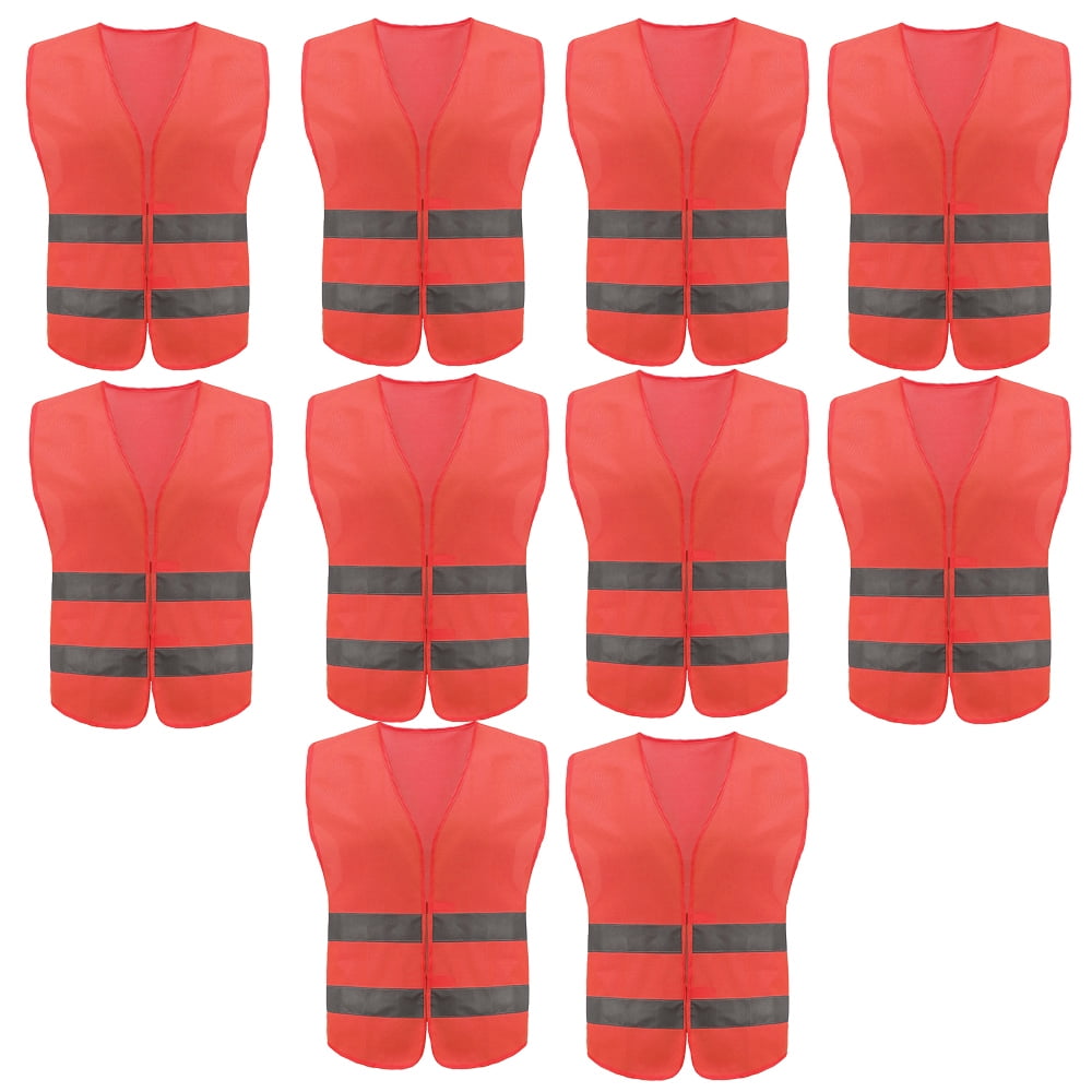 Blossomir 10 Pack High Visibility Safety Vest for Traffic Work, Running ...