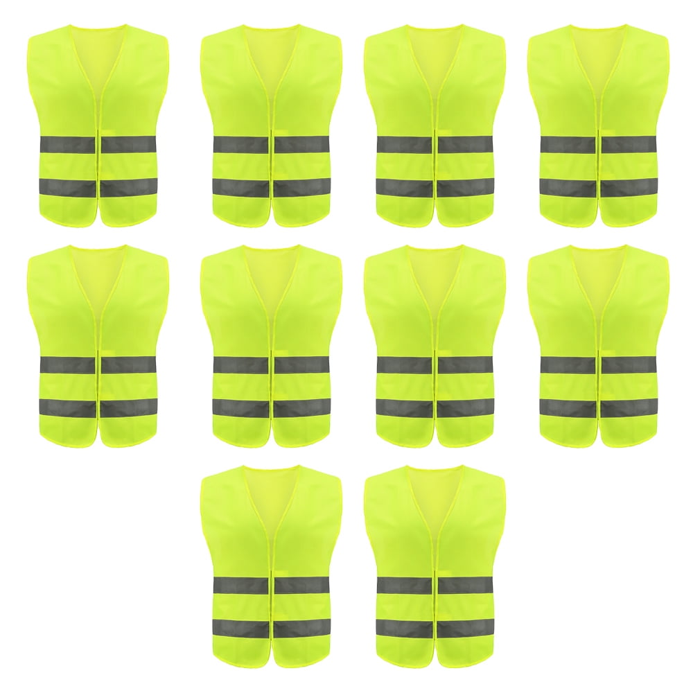 Blossomir 10 Pack High Visibility Safety Vest for Traffic Work, Running ...