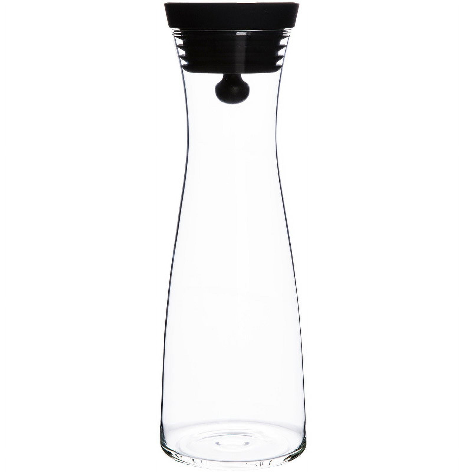 Blossomir Glass water carafe, 1 liter, glass carafe with lid, silicone ...
