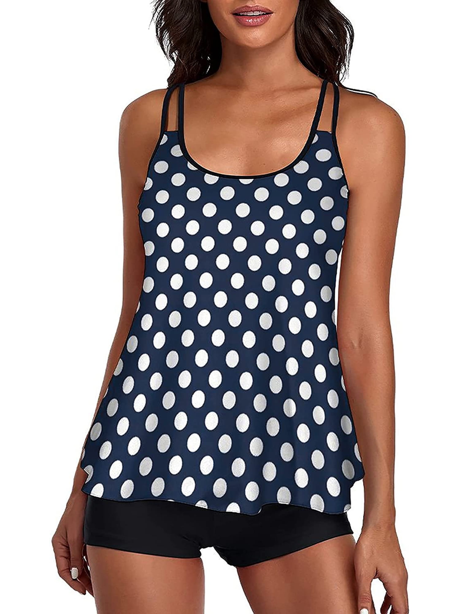 Blotona Swimsuits for Women Two Piece Bathing Suits Floral Print Tank ...