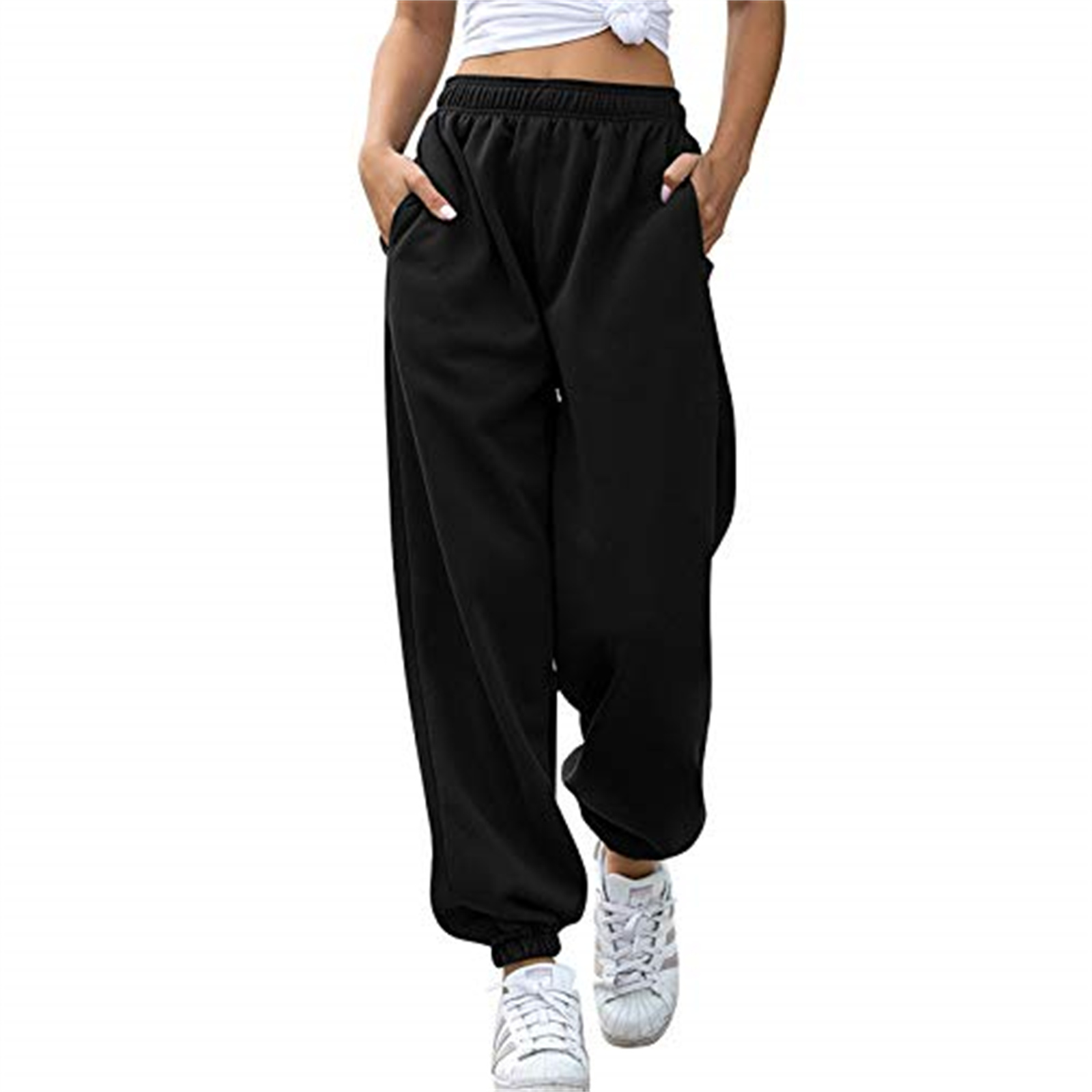 Blotona Womens High Waisted Sweatpants Joggers Casual Loose Fall Winter ...