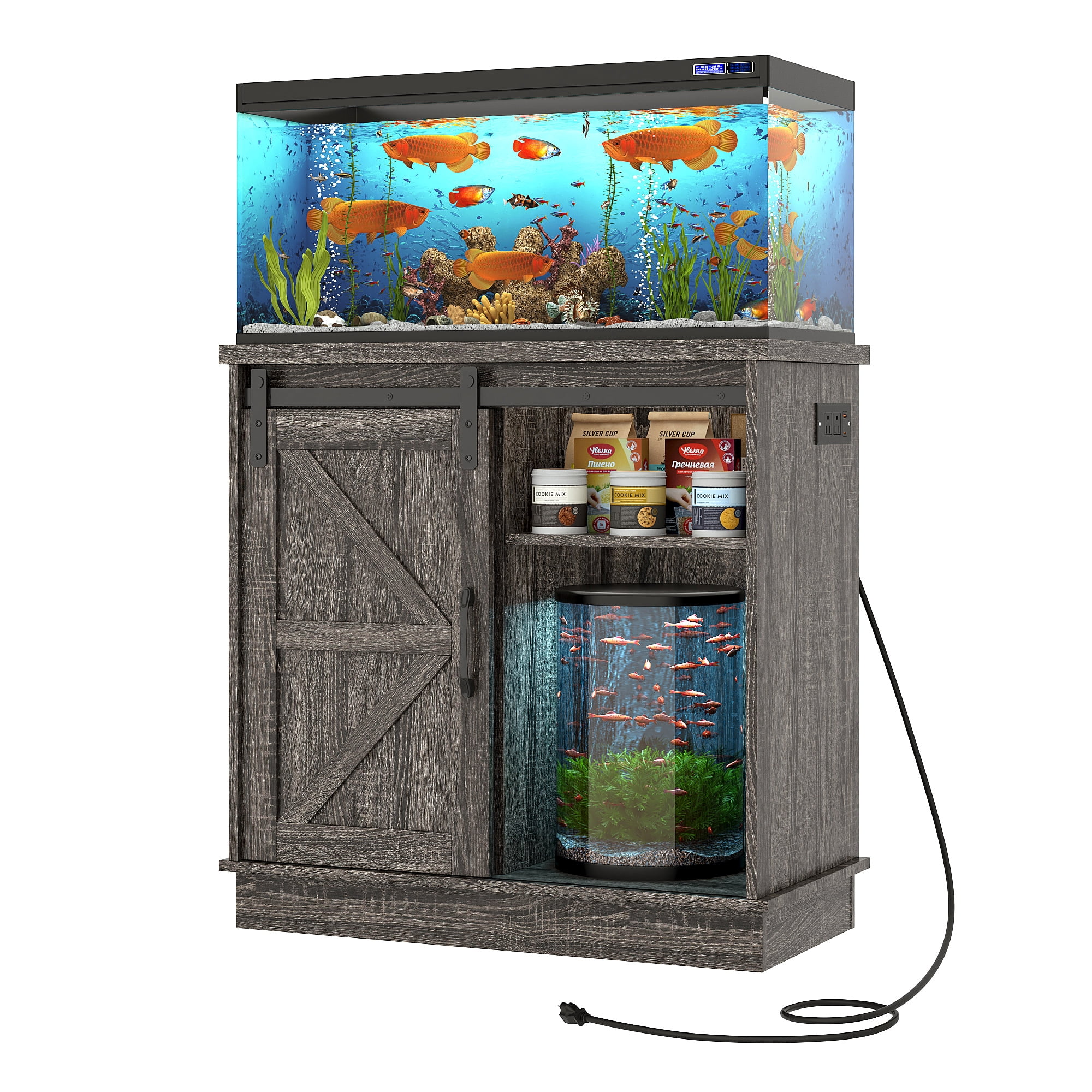 Blotout Farmhouse 40-50 Gallon Fish Tank Stand with Power Outlet, 41.7 ...