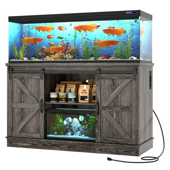 Blotout Farmhouse 55-75 Gallon Fish Tank Stand with Power Outlet, 52 ...