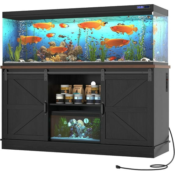 "Blotout 55"" Double Aquatic Water Table, Durable Metal Stand for 55-75 Gallon Fish Tanks ...