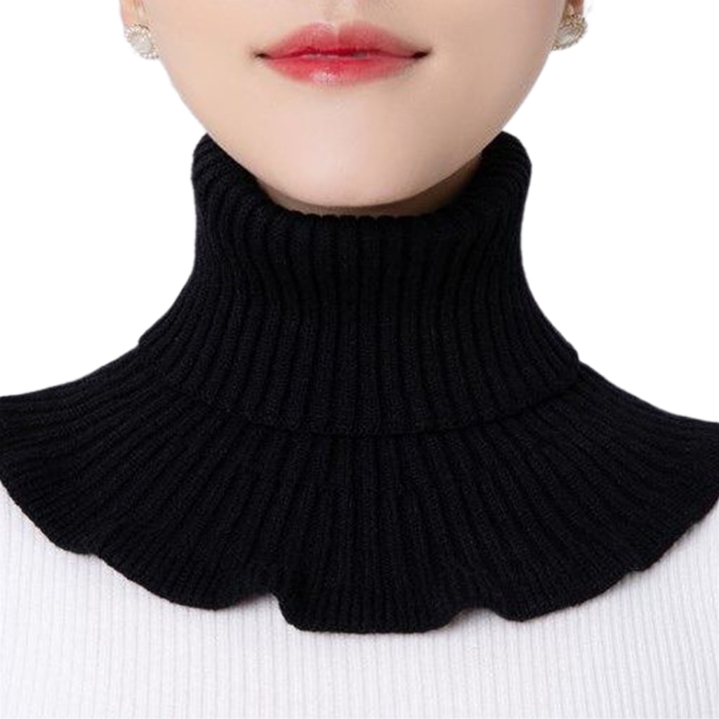 Blouse False Collar Knitted Fake Collars Elastic Turtleneck Fake Collar ...