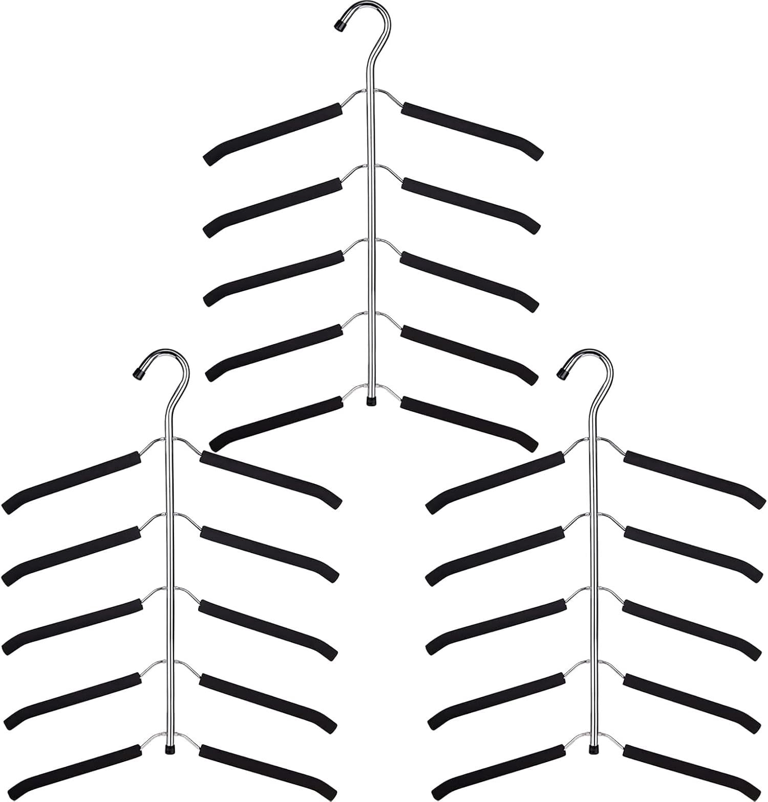 Blouse Tree Hangers Multi-Layer Clothes Hangers 3 Pack 5 in 1 Non Slip ...