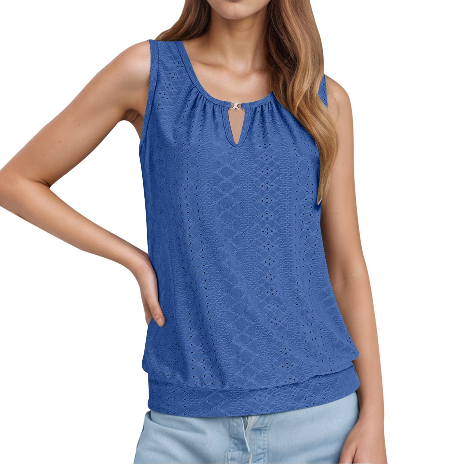 Blouses for Women Dressy Casual Ladies Fashion Casual Court Lock Round ...