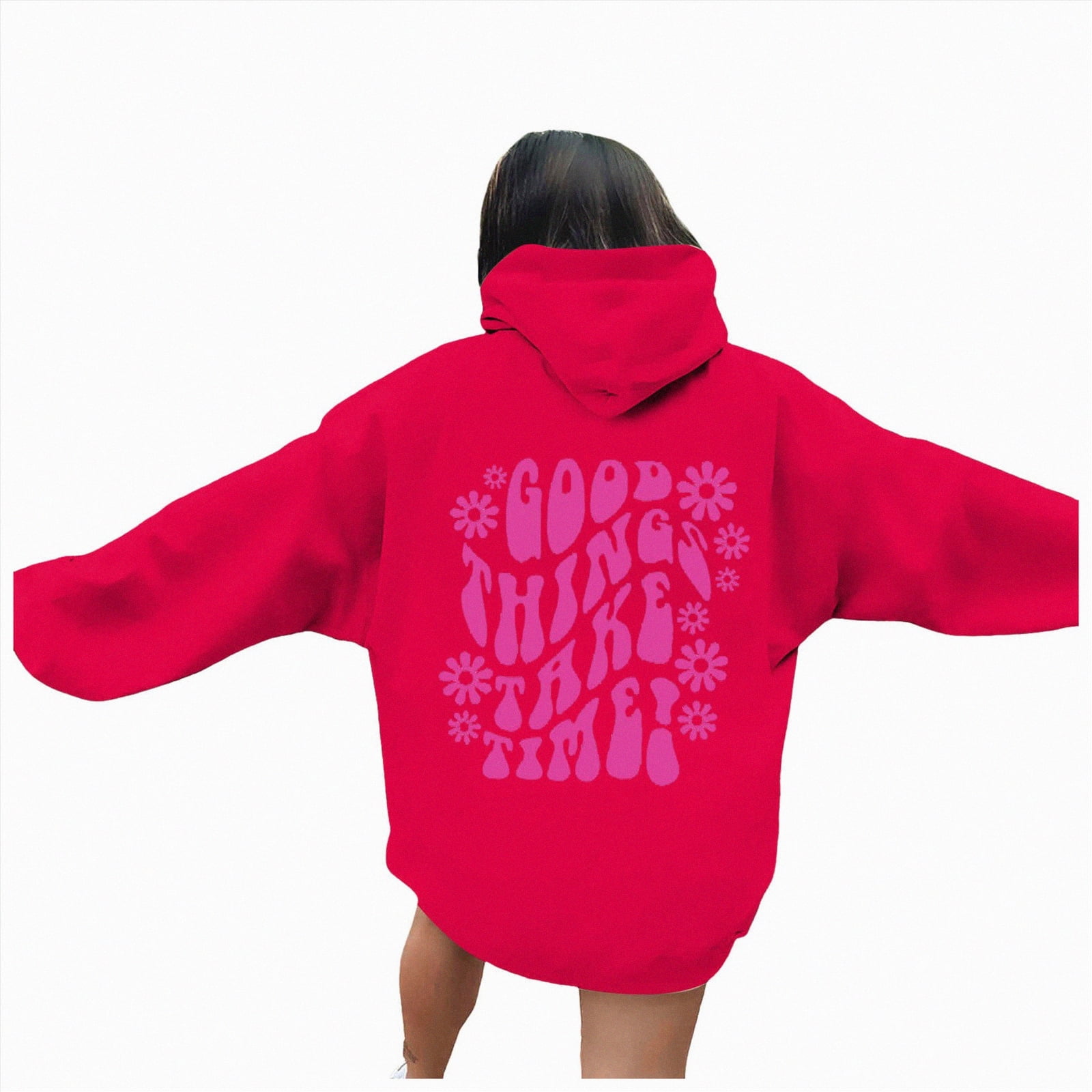 Blouses for Women Dressy Casual Long Sleeve Winter Loose Fit Hooded ...