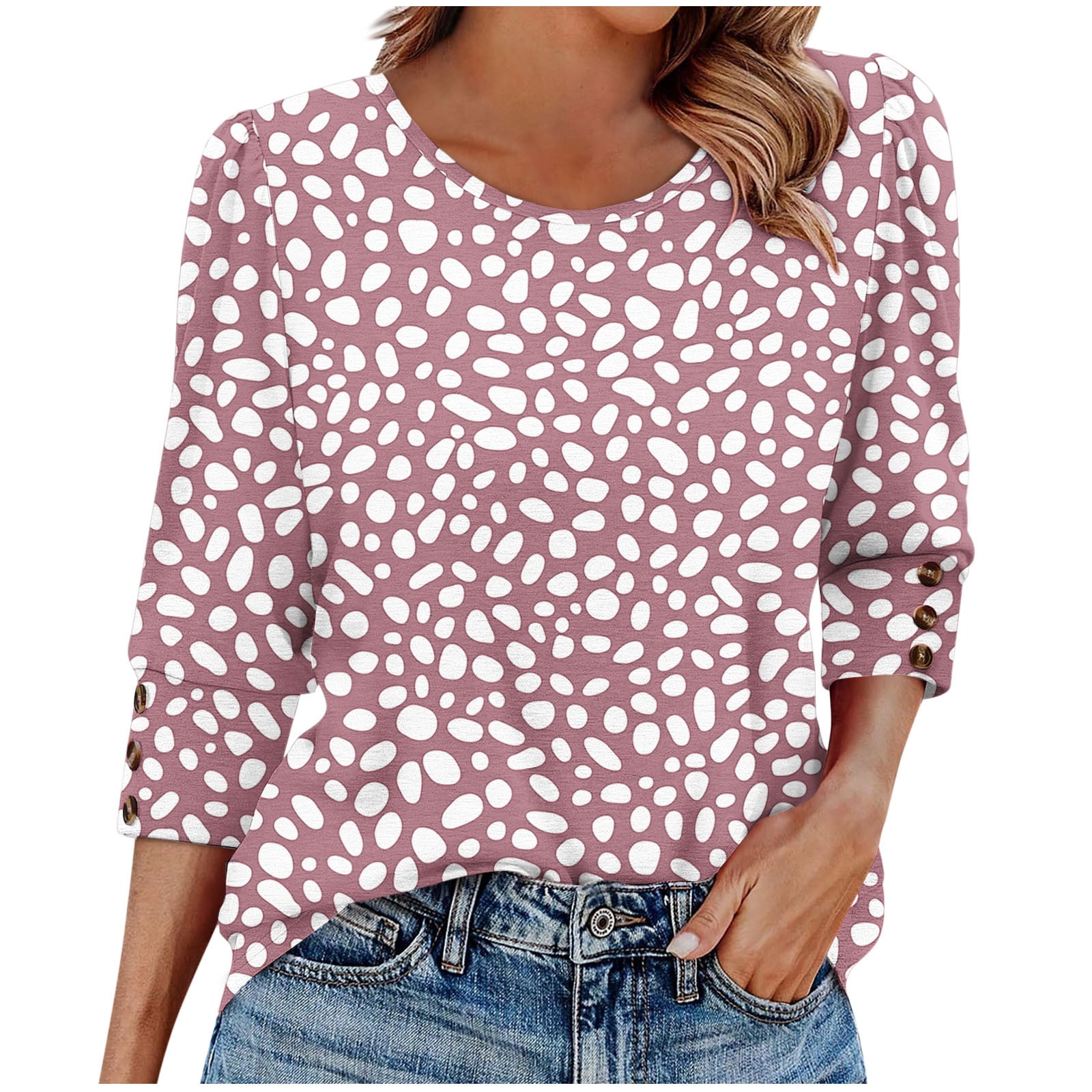 Blouses For Women Summer Trendy Women'S Blouses Plus Size 3X Dressy 3/4 ...