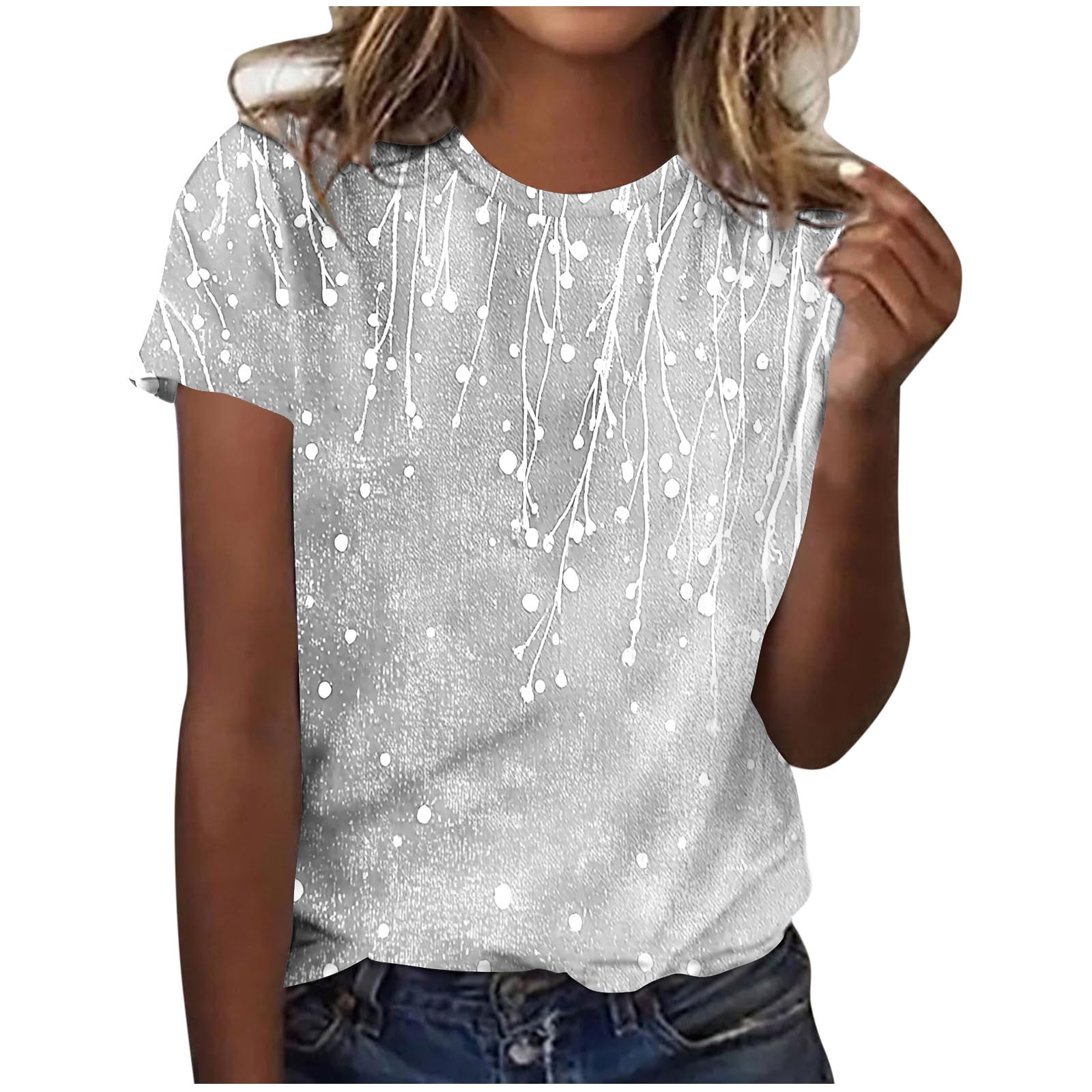 Women's Tops Casual Loose Fit Tank Tops Pack Plus Size Tshirts Shirts ...