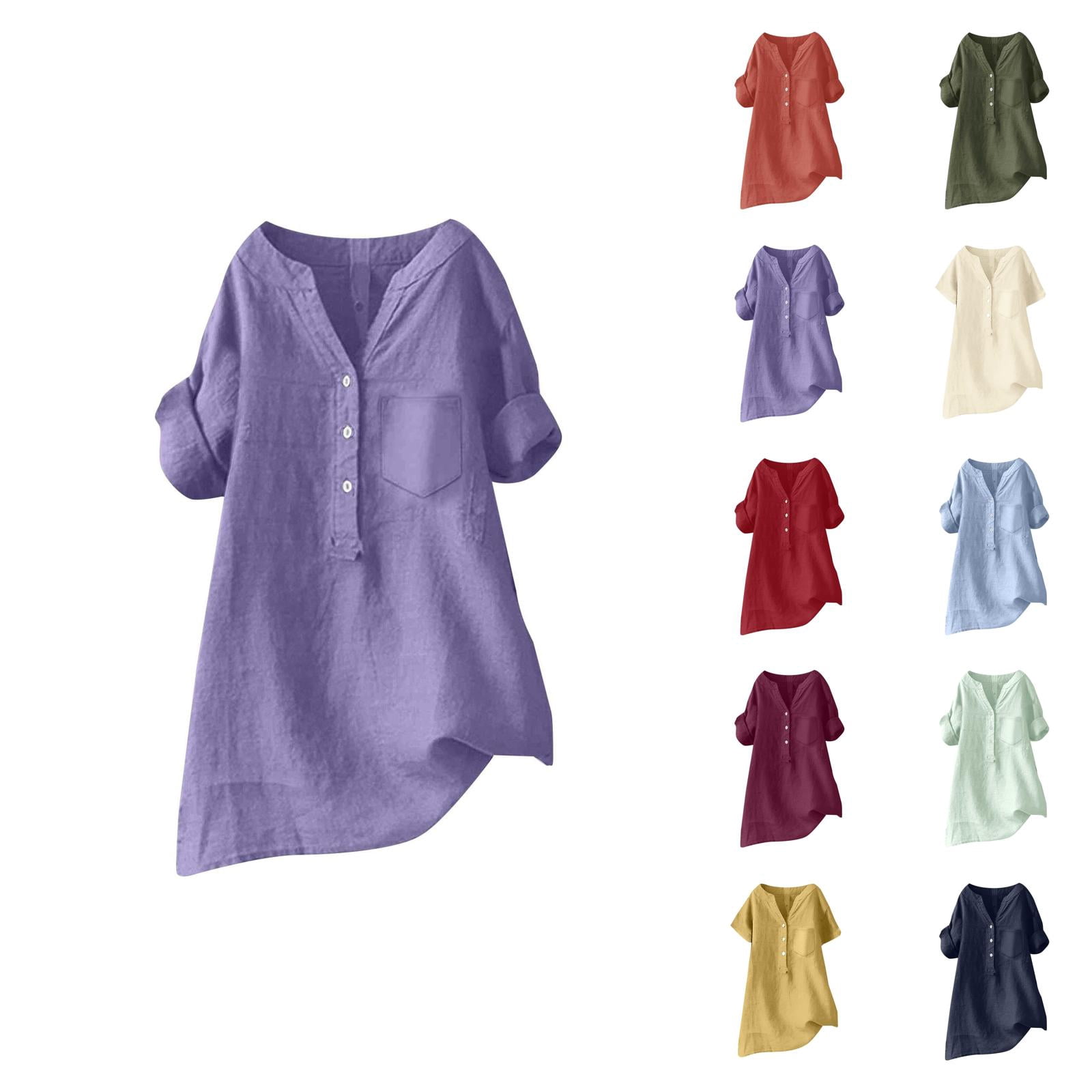 Blouses for Women – Casual Summer Tops Lace Long Sleeve Blouse Business ...