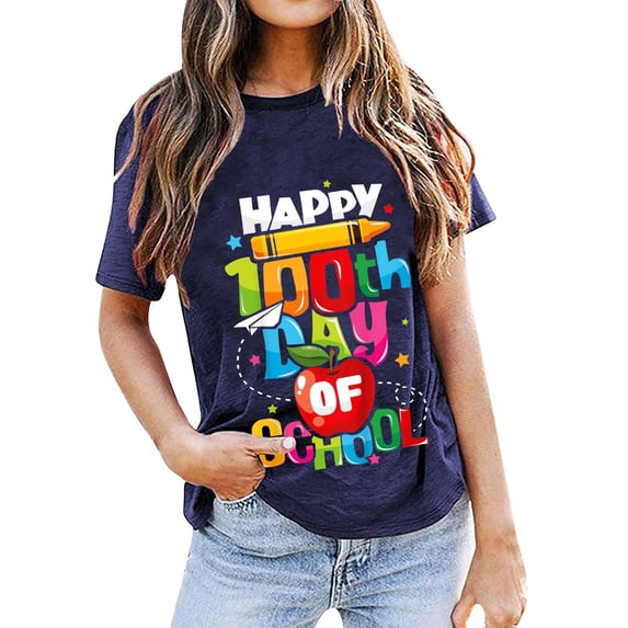 Blouses for Women Dressy Casual 1 Days Of School Teacher Teach Print ...