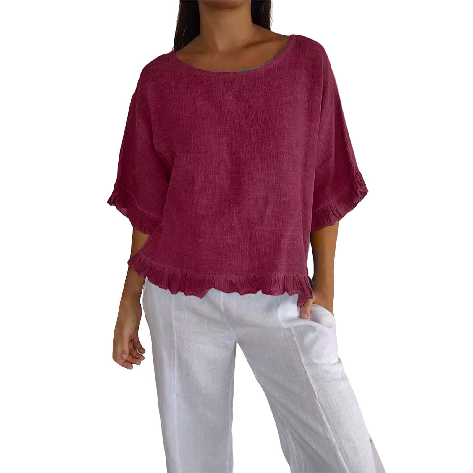 Blouses for Women Dressy Casual Dressy Casual Embroidered V Neck Tunic ...