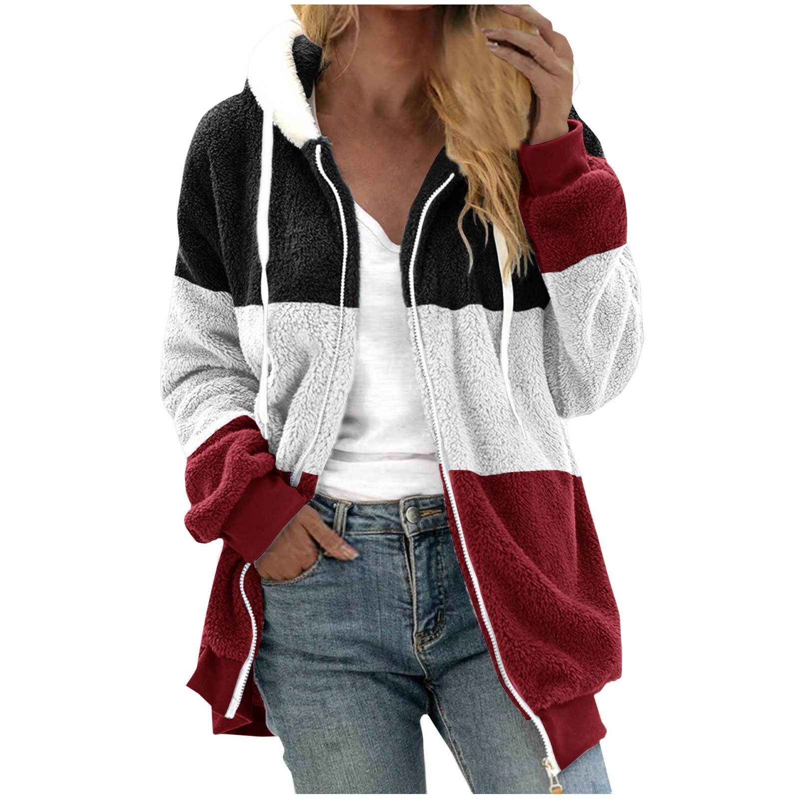 Blouses for Women Fashion Women'S Zipper V-Neck Pullover Long Sleeve ...