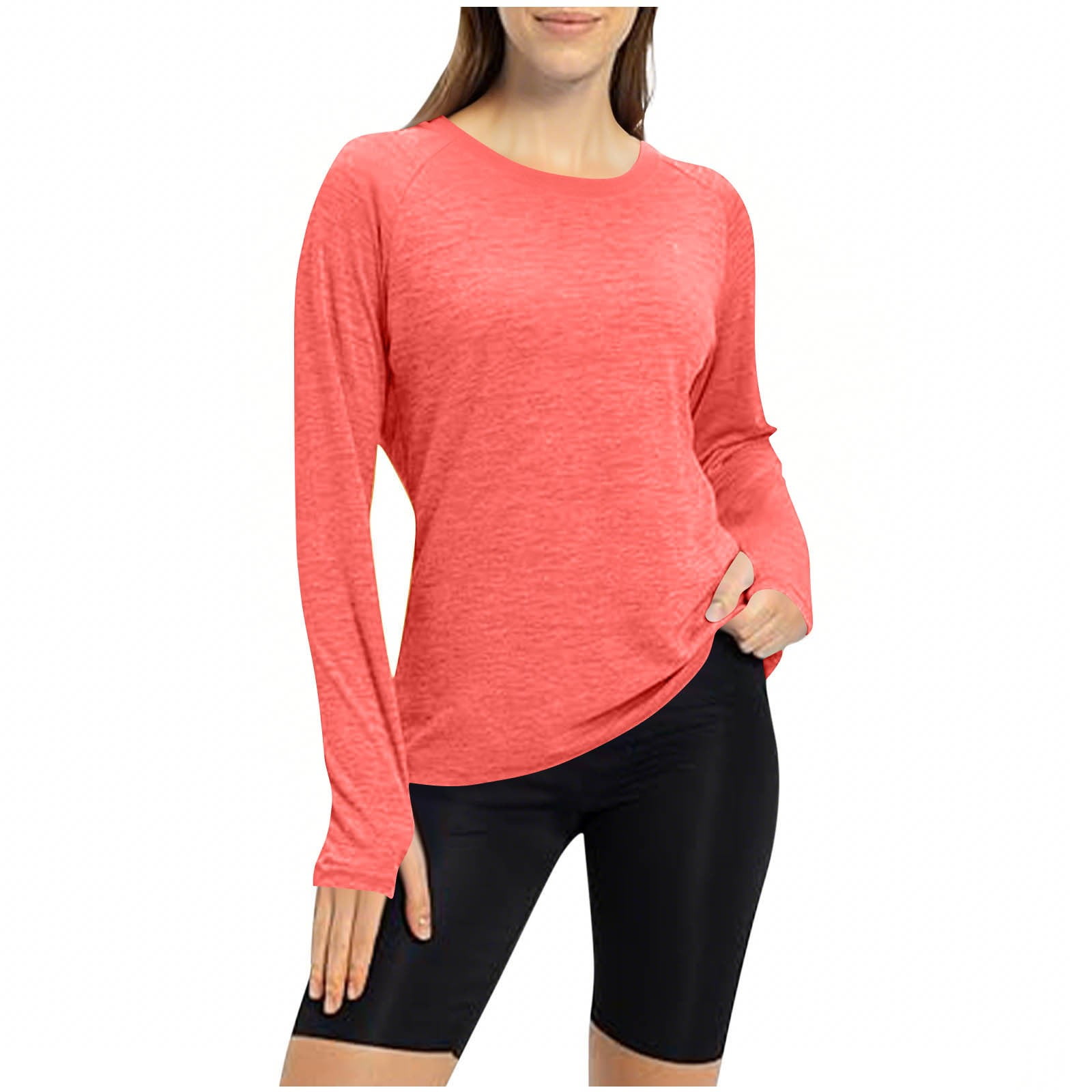 Blouses for Women Trendy Long Sleeve Training Comfortable T Shirt Slim ...