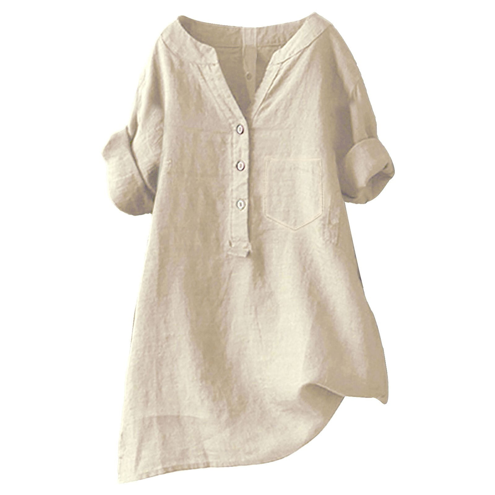Blouses for women dressy casual Cotton and Linen Soft Clothing XXXXXL ...