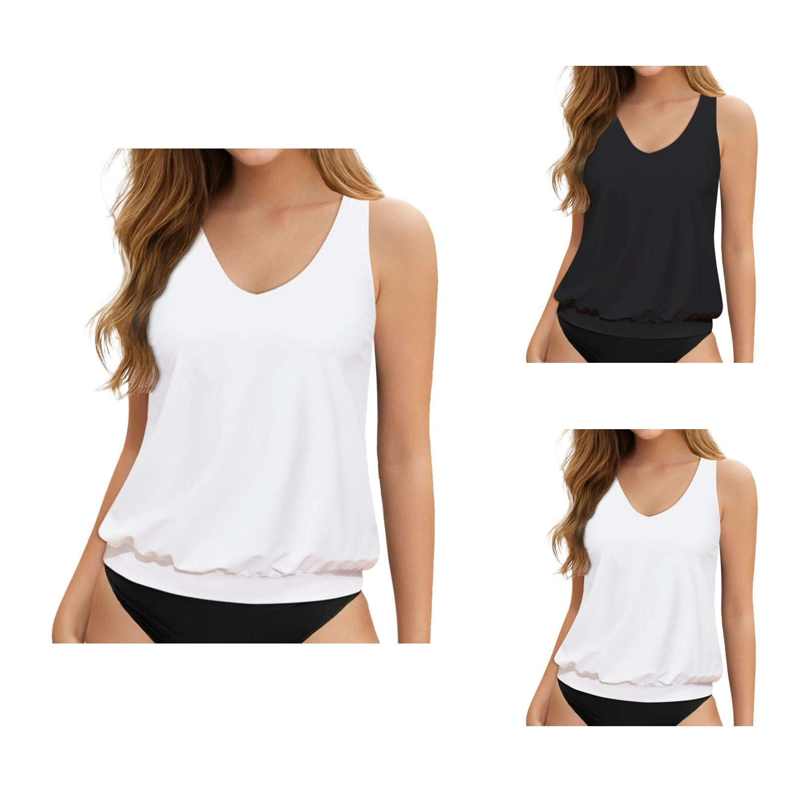 Blouson Tankini Tops for Women 2026 Loose Fit Swim Top Supportive ...