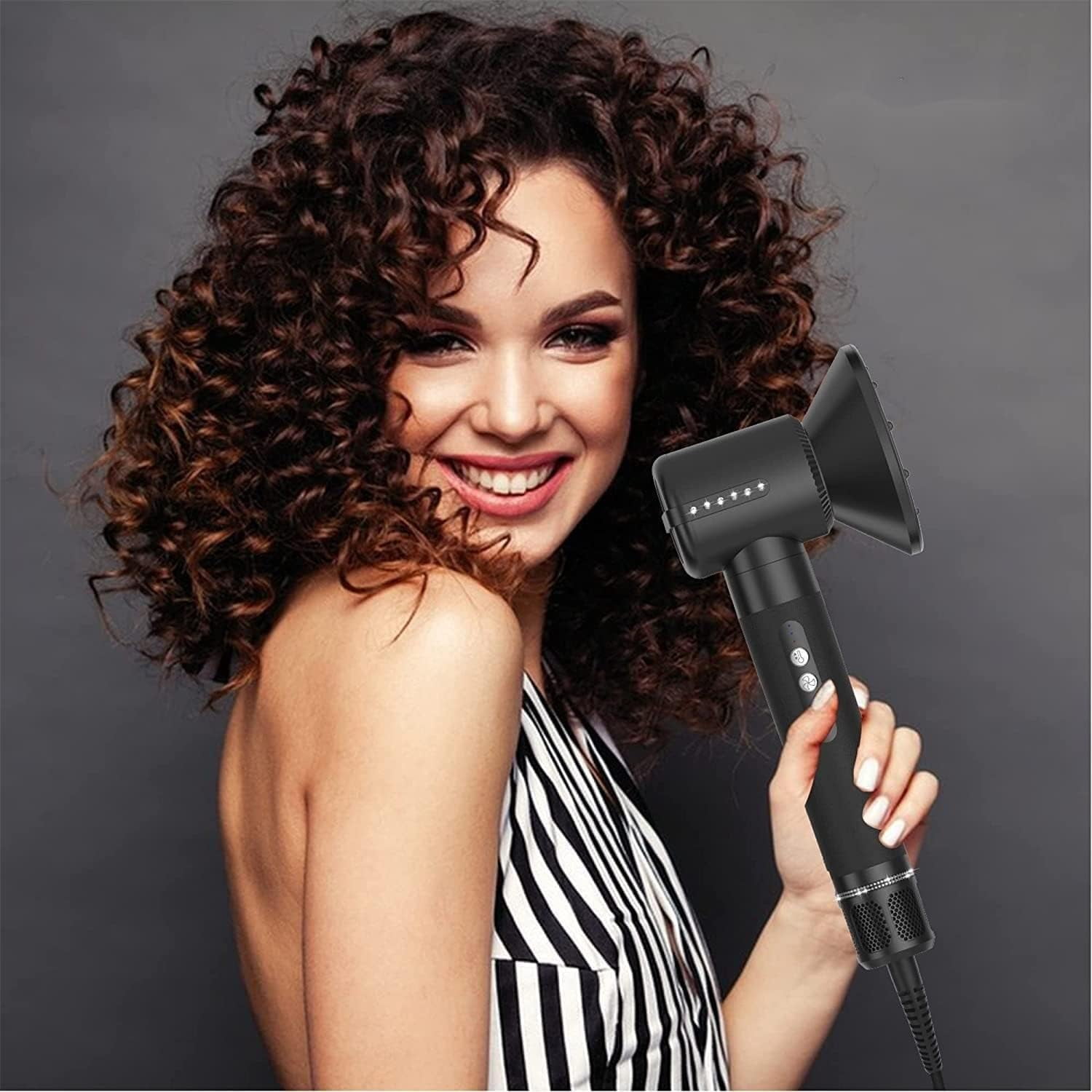 Blow Dryer Brush High Speed Ionic with Diffuser,7-in-1 Hair Dryer and Styling Tool: Hot Air ...