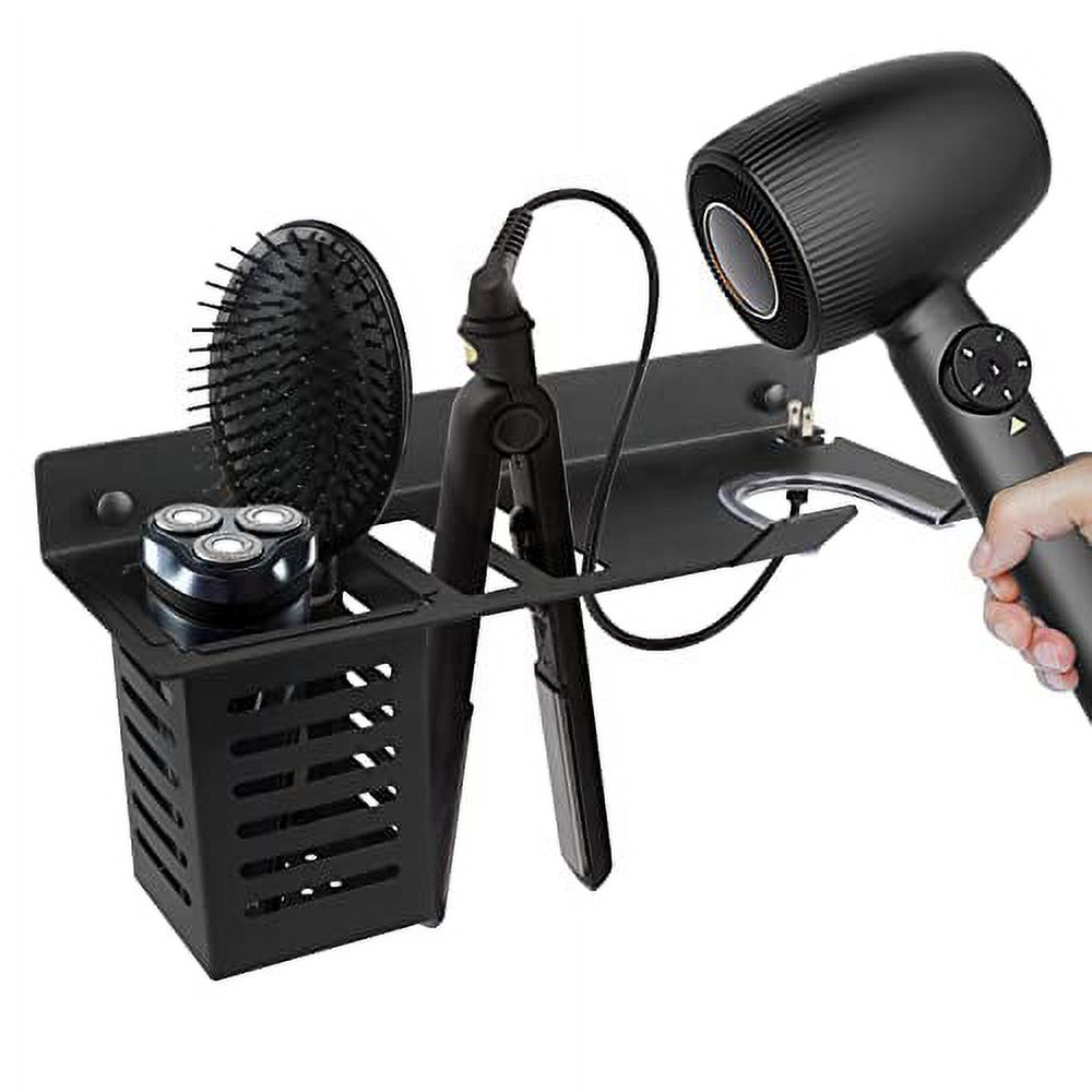 Blow Dryer and Straightener Holder, Yimerlen Hair Holder Wall Mounted ...
