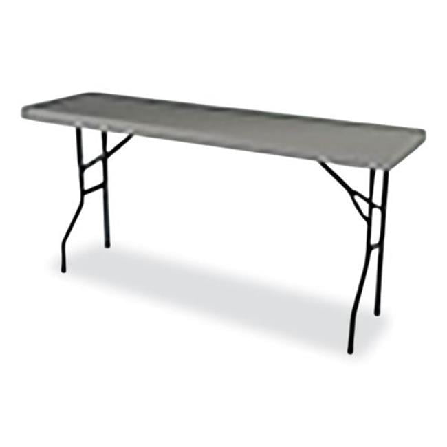Blow Molded Folding Table Charcoal Gray - Walmart.com