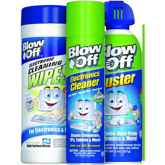 Blow Off Electronics Cleaning Kit, Wipes, Cleaner, Duster for Screens ...