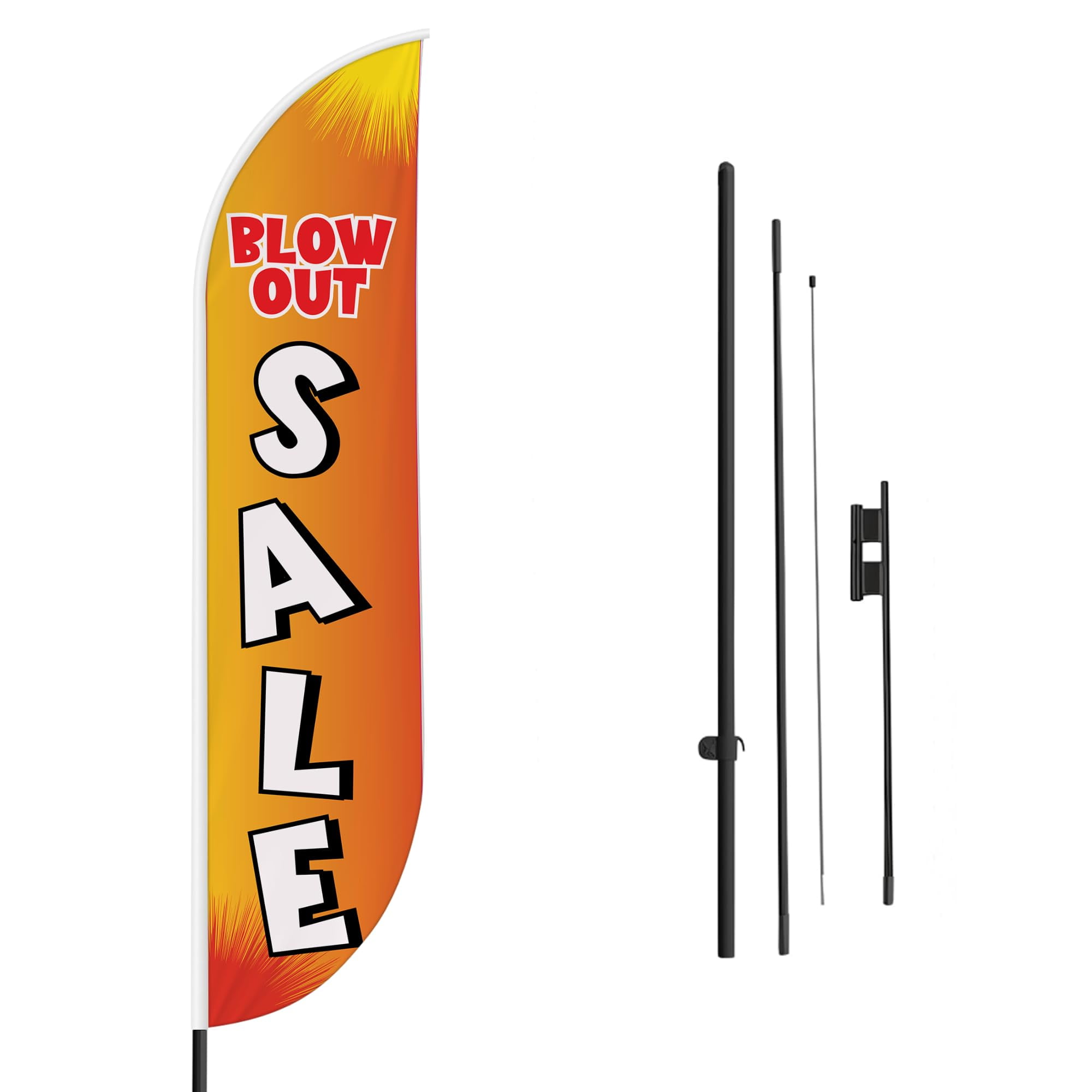 Blow Out Sele Sign feather flag Pole Mount for Outdoor by Mavis Print ...