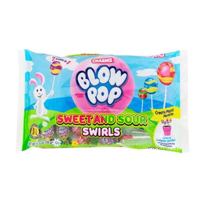 Blow Pop Fun Kids Candy - Sweet and Sour Swirls Lollipops, Easter Treat ...