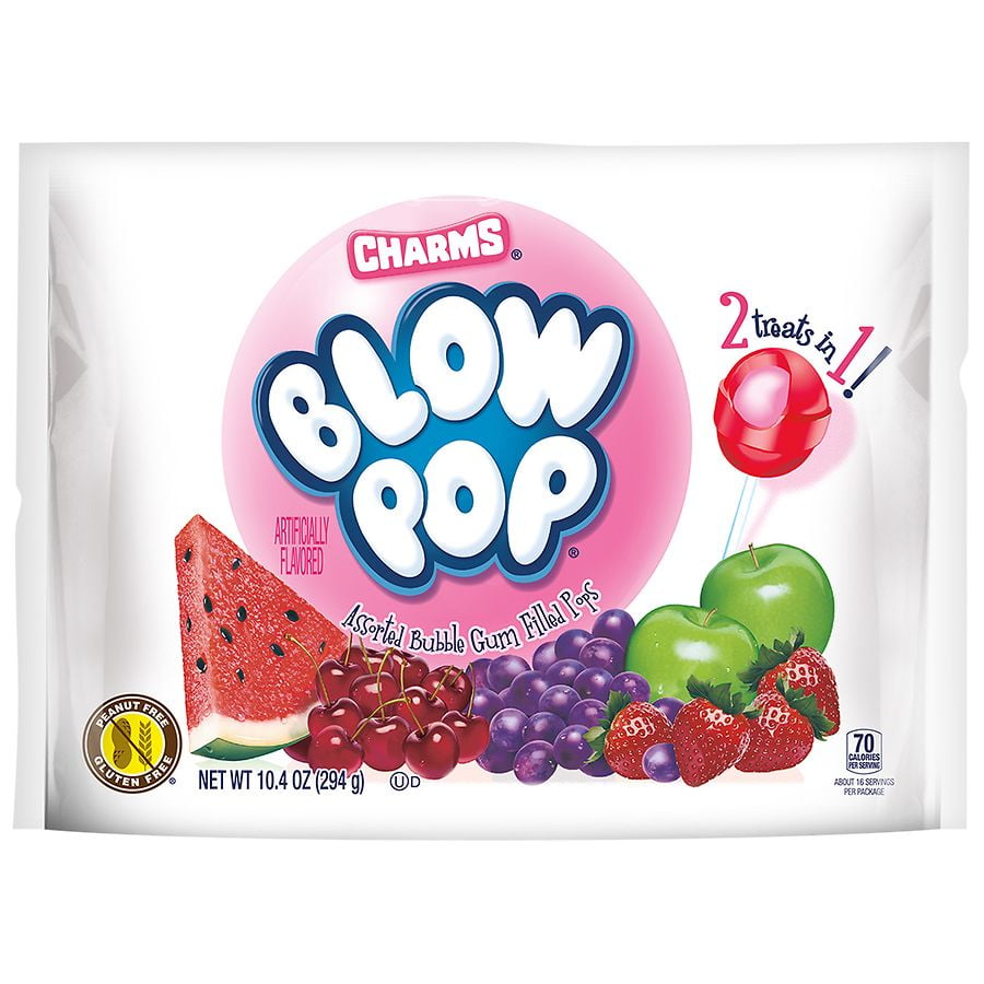 Blow Pop Gum Filled Lollipops 10.4 oz Pack of 2 - Walmart.com
