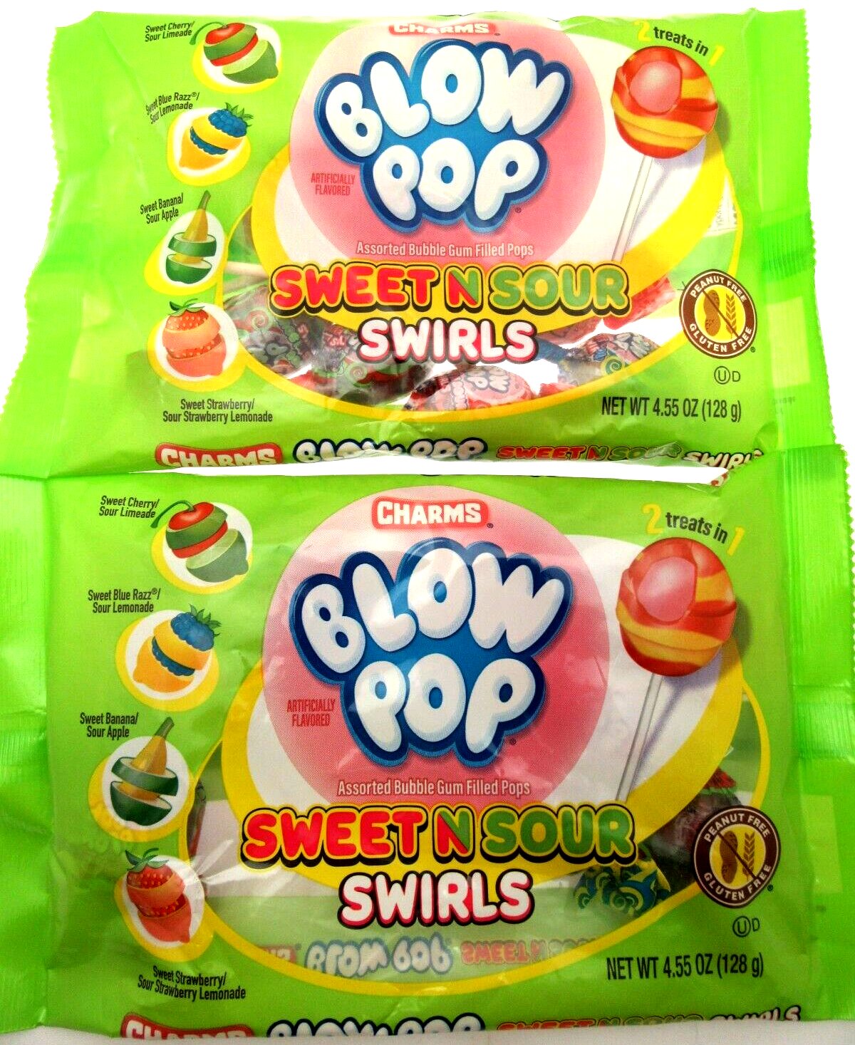 Blow Pop Sweet N Sour Swirls American Lolli Candy Lot Of Two 4 55oz