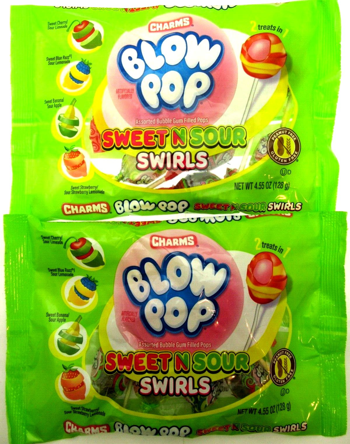 Blow Pop Sweet N Sour Swirls American Lolli Candy Lot of Two 4.55oz ...
