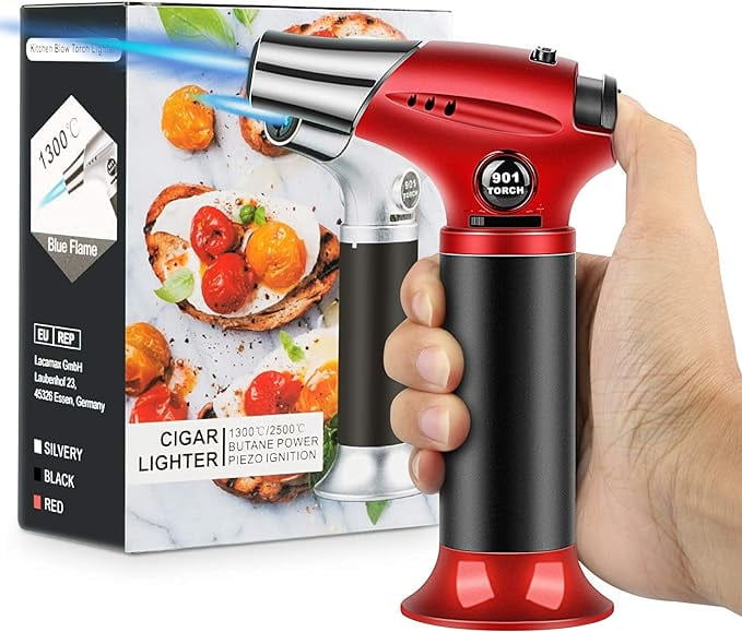 Blow Torch, Professional Kitchen Cooking Torch with Lock Adjustable ...