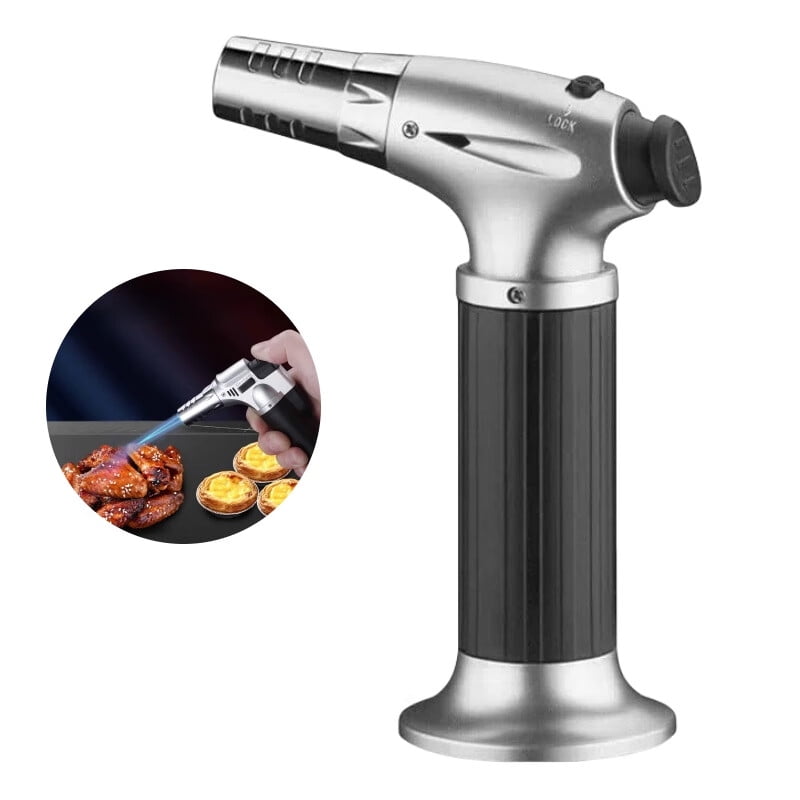 Blow Torch with Safety Lock and Adjustable Flame, Butane Torch Kitchen ...