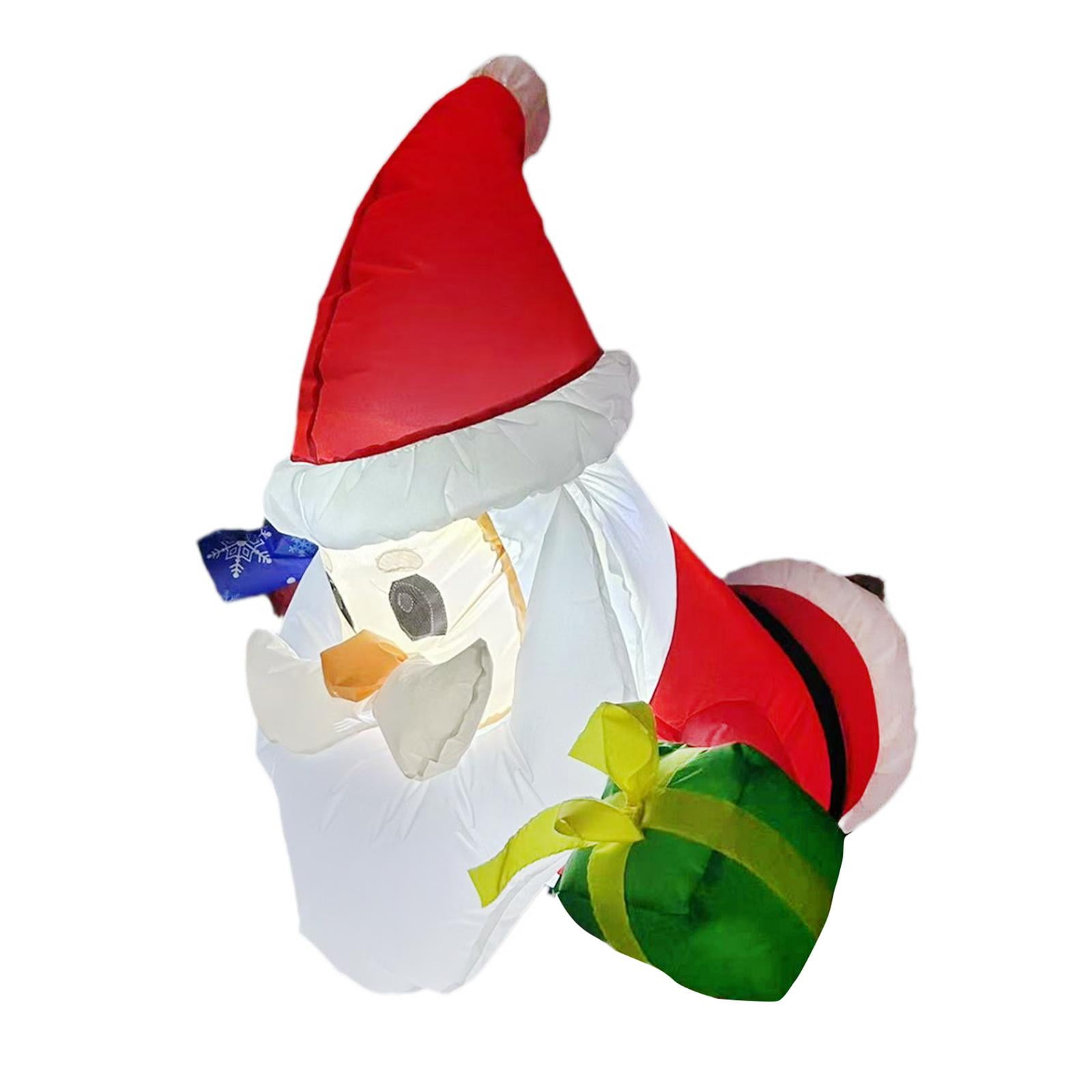 Blow Up Santa Ornament Xmas Decor Funny Leaning Window Design for a ...