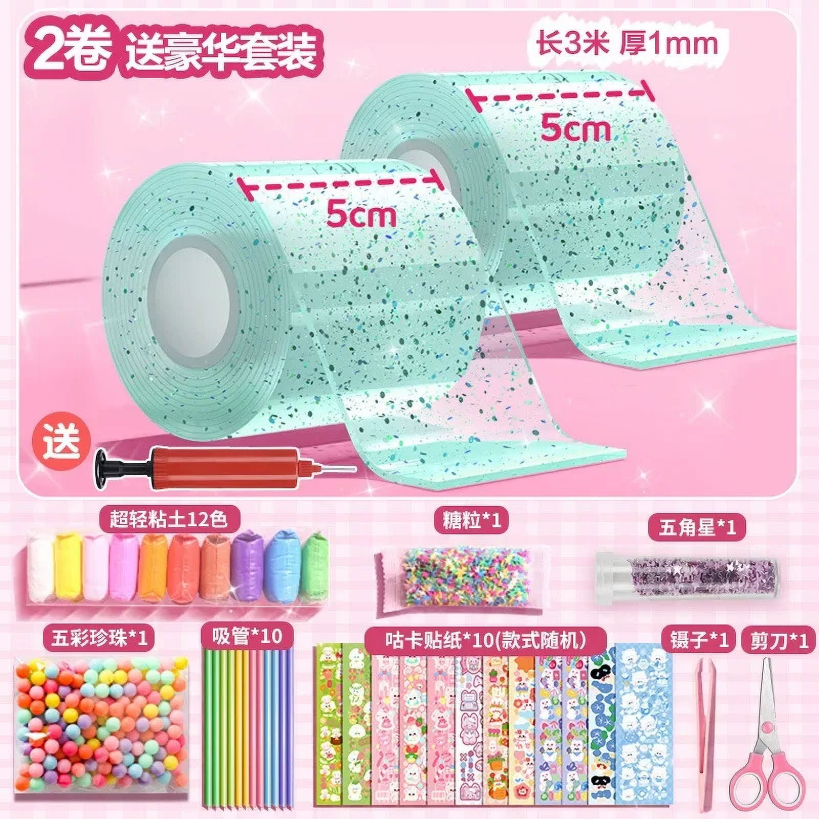 Blowable Bubble Tape Non-marking Double-sided Adhesive for DIY Craft ...