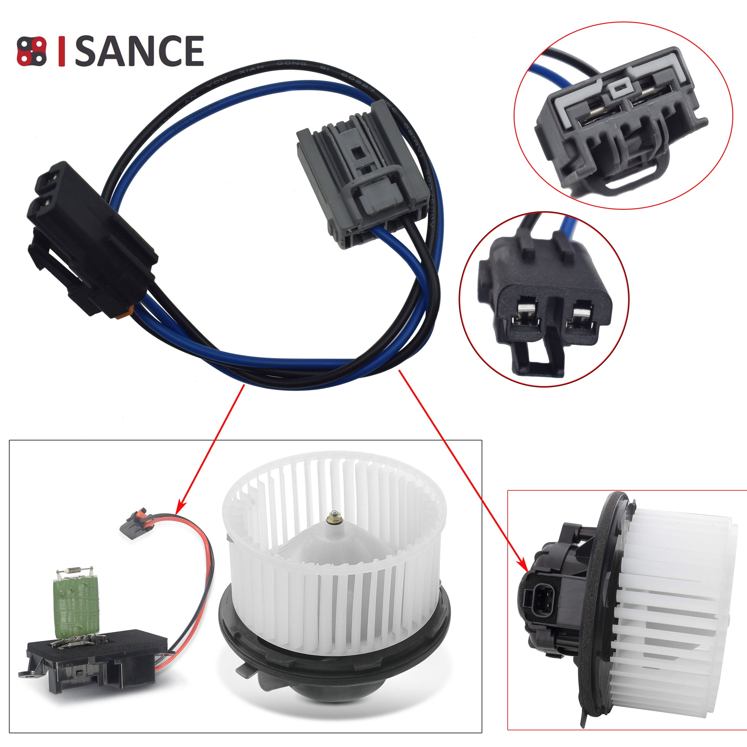 Blower Motor & Resistor Harness Connector, For Chevrolet Cadillac GMC ...