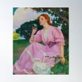 Blowing Dandelions - Louis Frederick Berneker. Oil On Board Poster Wall ...