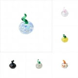 Blown Glass Pumpkin Figurines 6PCS, Mini Crystal Pumpkin Decorations ...