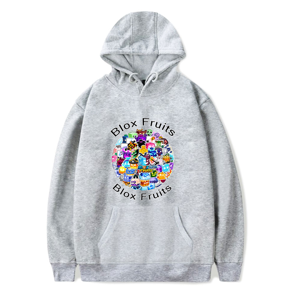 Blox Fruit Merch Game Character Stickers Logo Hoodies Cartoon Long ...