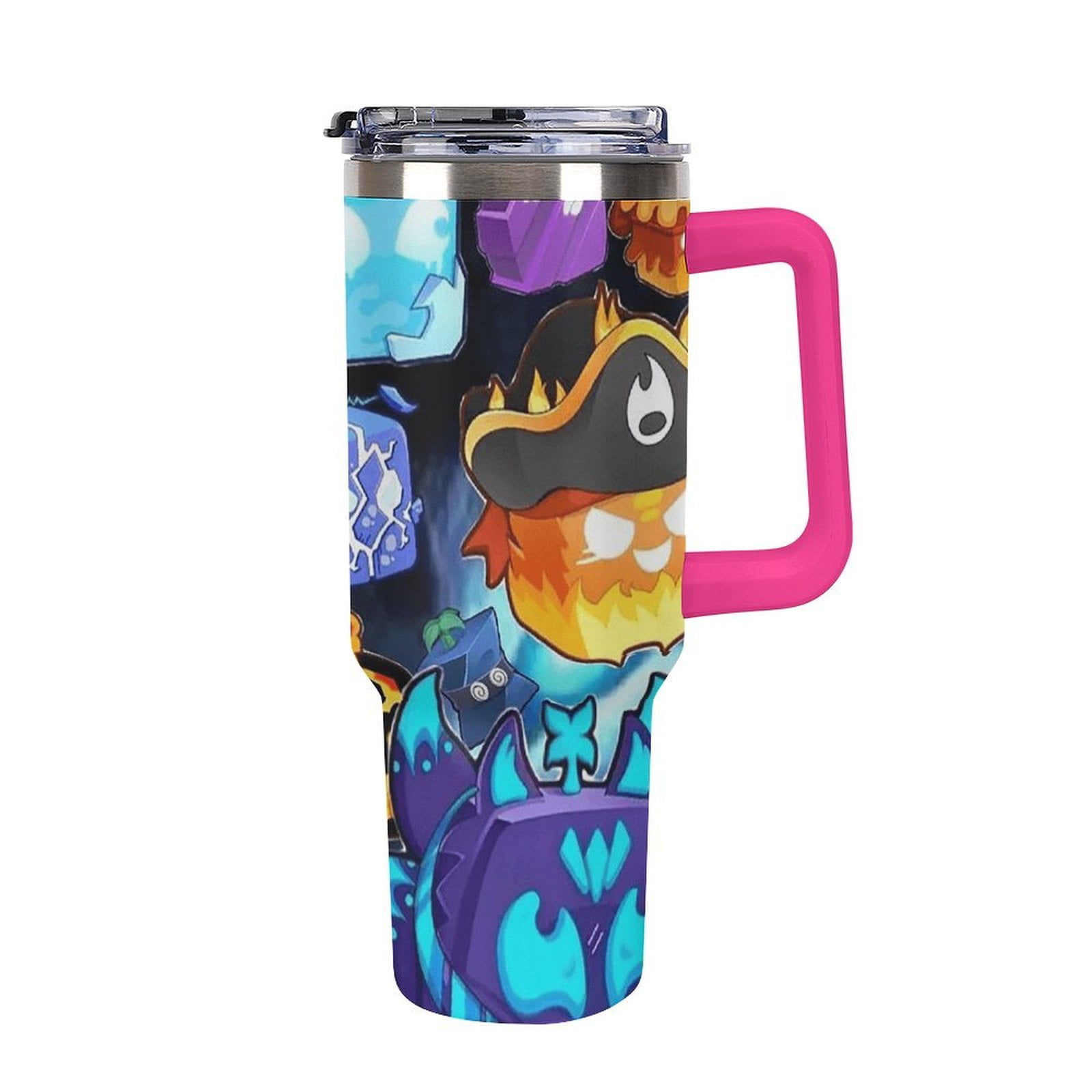 Blox Fruits 40 Oz Tumbler With Handle And Straw, Stainless Steel Vacuum ...