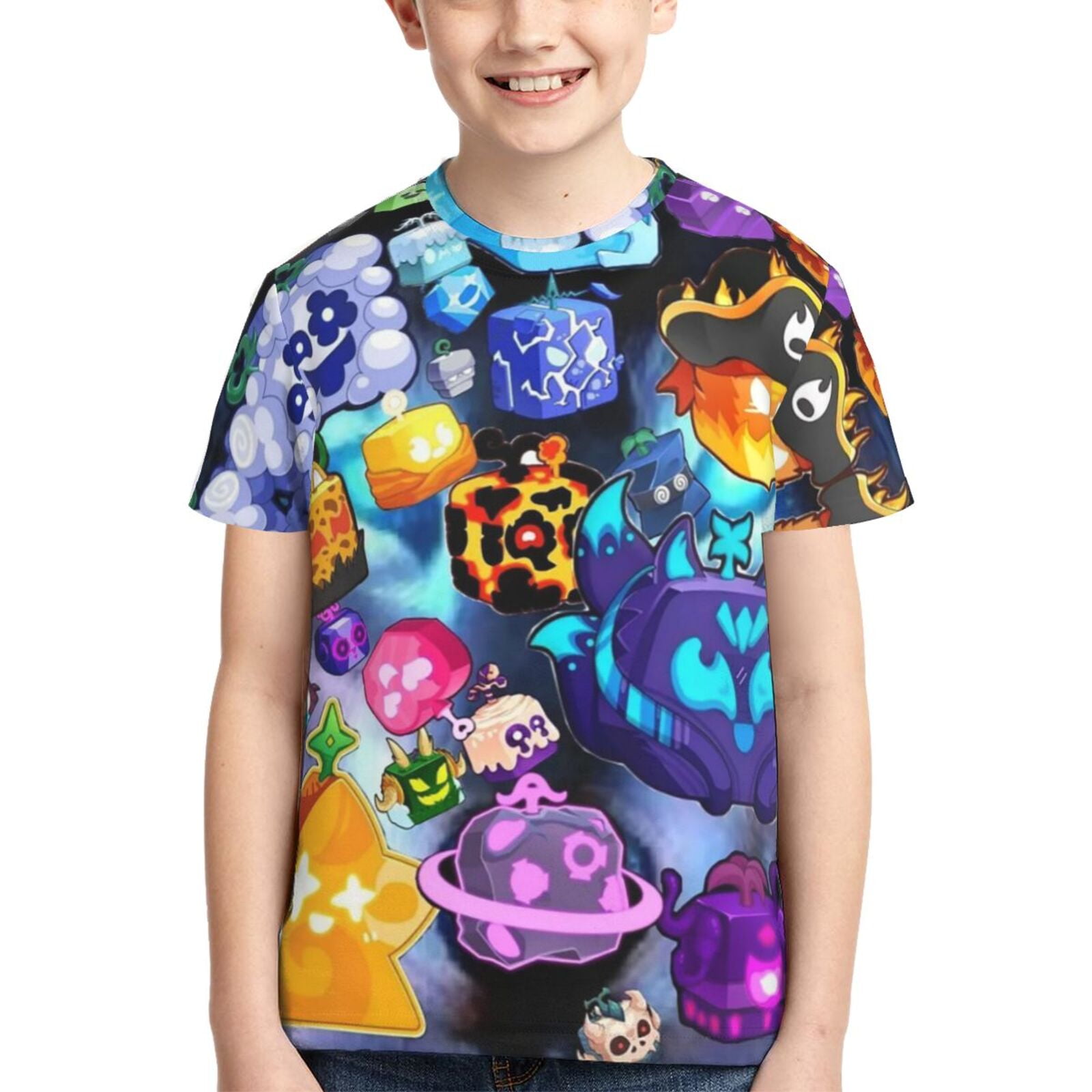 Blox Fruits Boys Girls T-Shirt 3d Print Graphic Short Sleeve Tee Shirt ...