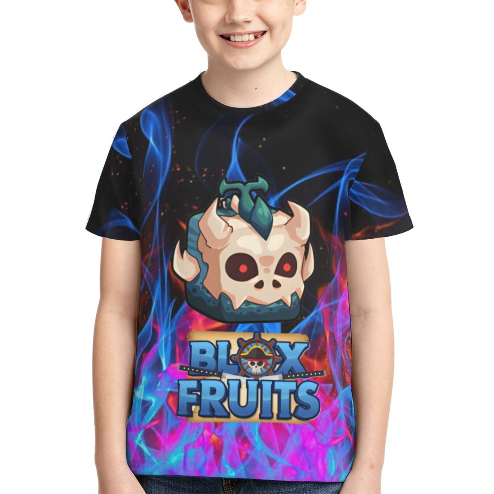 Blox Fruits Boys Girls T Shirt Kids Short Sleeve Crewneck 3d Printed Graphic Shirts For Kids ...