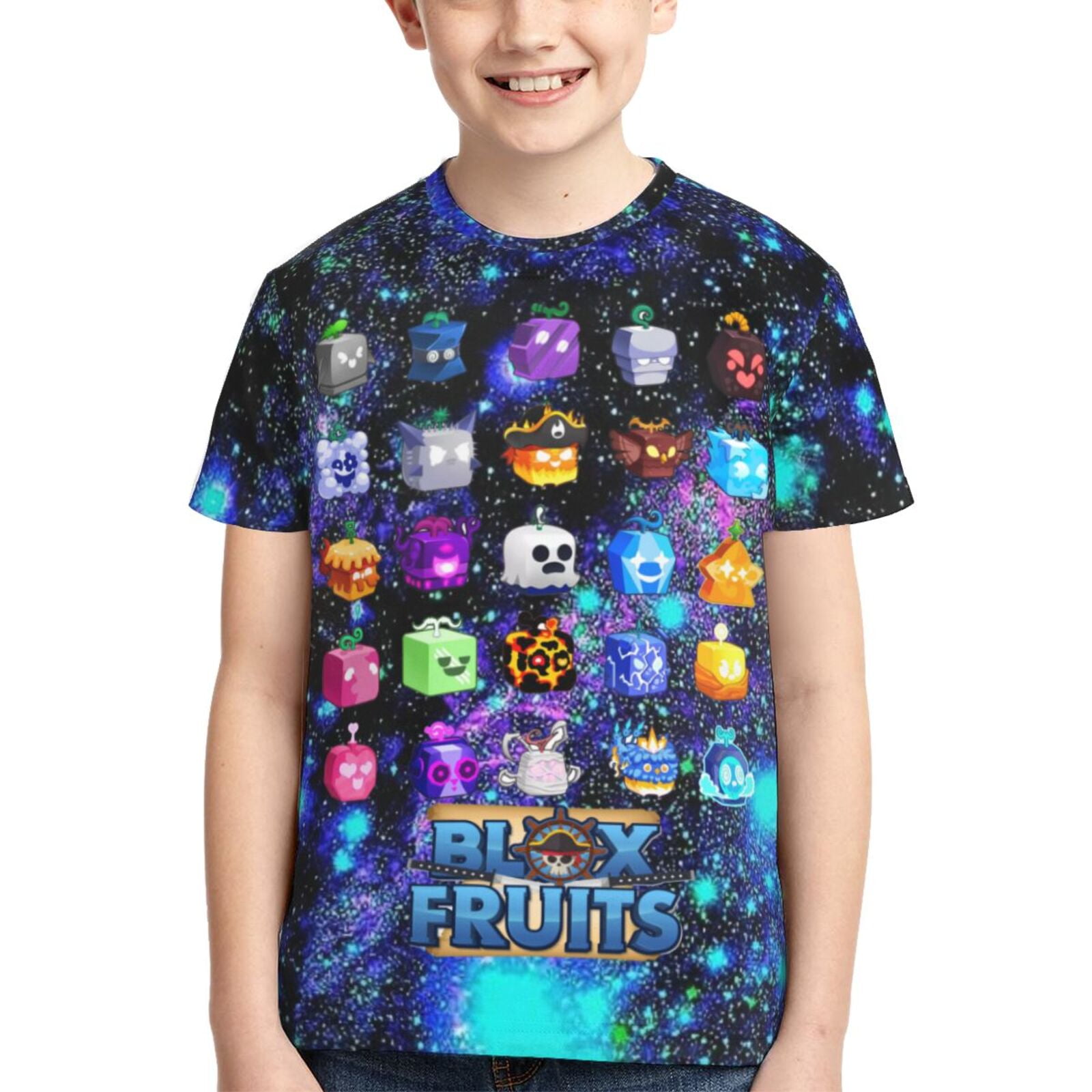 Blox Fruits Boys Girls T Shirt Kids Short Sleeve Crewneck 3d Printed ...