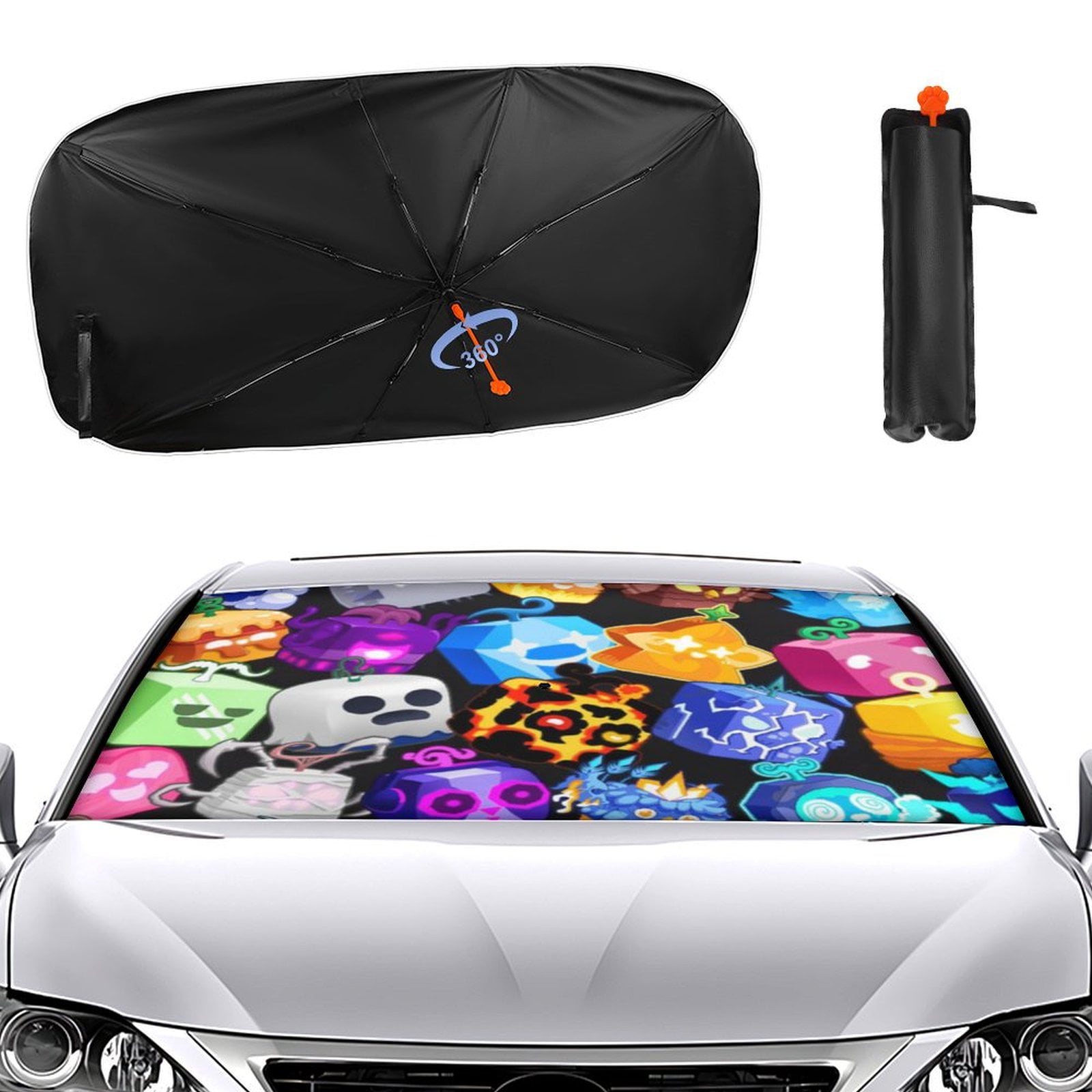 Blox Fruits Car Windshield Sun Shade Umbrella, UV Protection & Heat ...