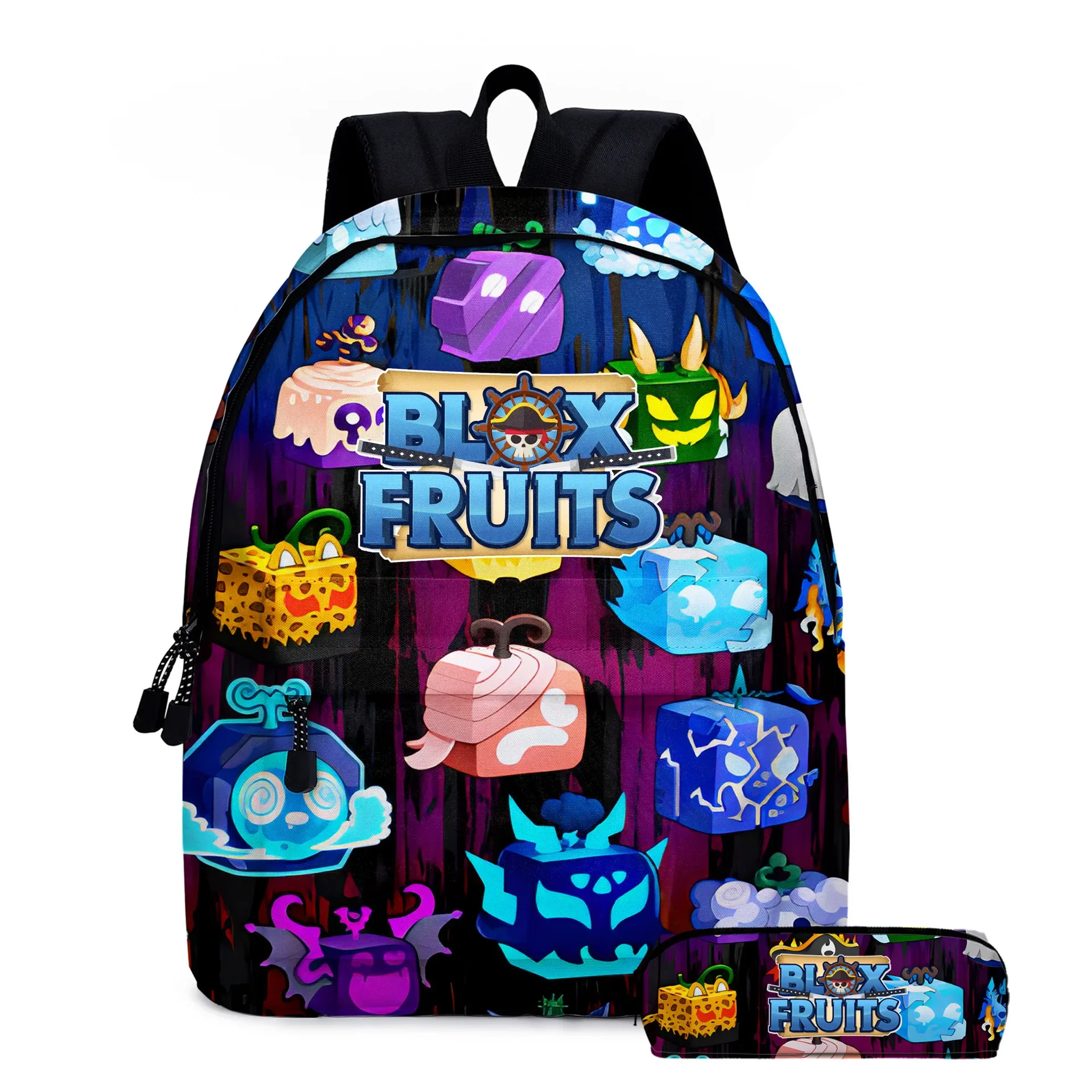 Blox Fruits Cartoon Backpack Large Capacity Portable Anime Cute ...