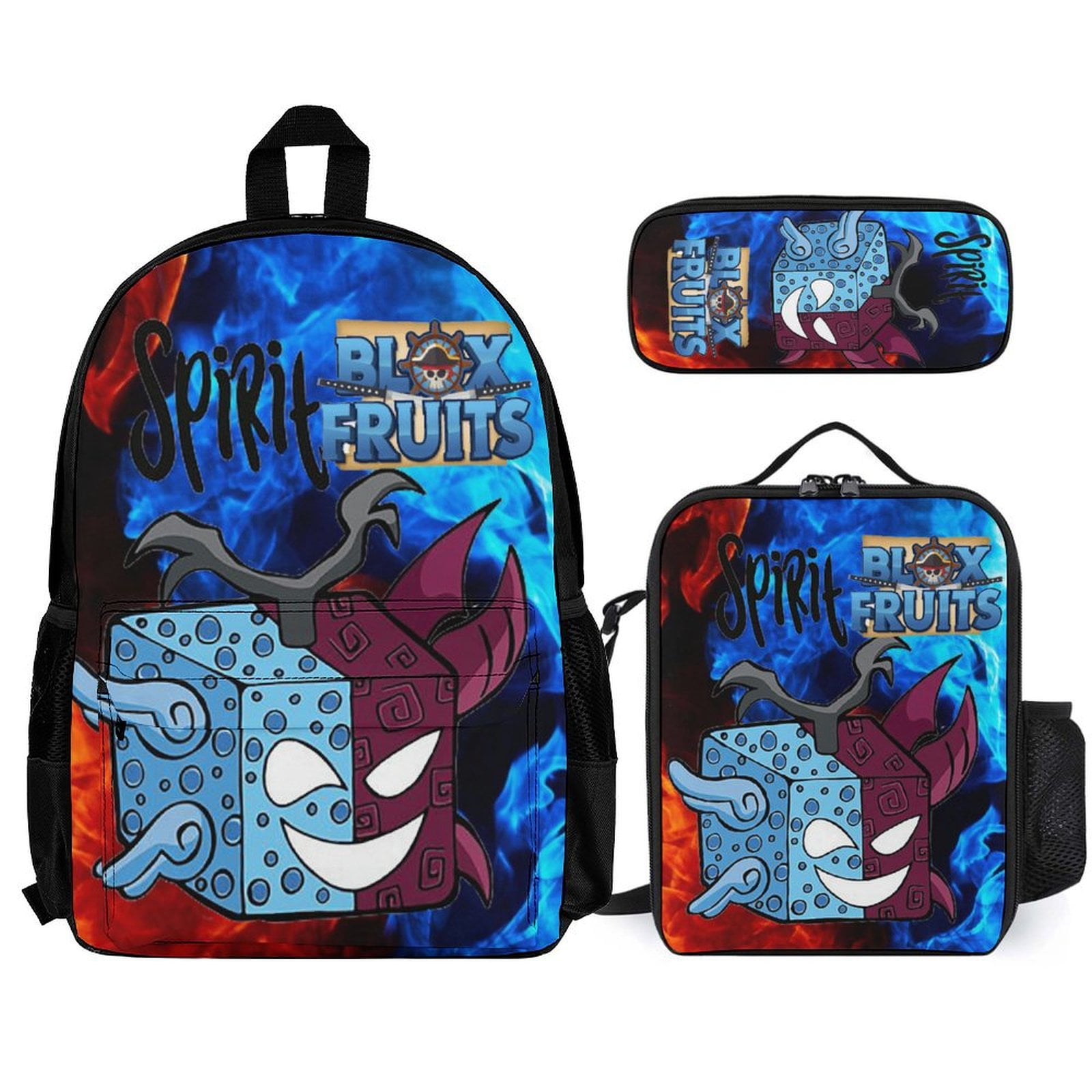 Blox Fruits Casual Backpack 3 Piece Set Daypack Lightweight Laptop Bag ...